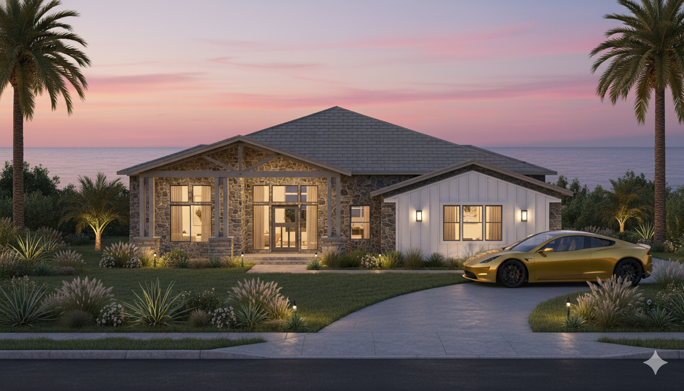 stock modern house plan