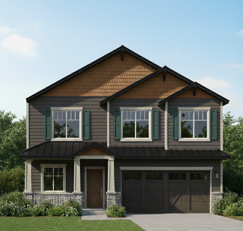 House Plan 2-2410-4, 2,410 sq. ft. two-story with four bedrooms ...